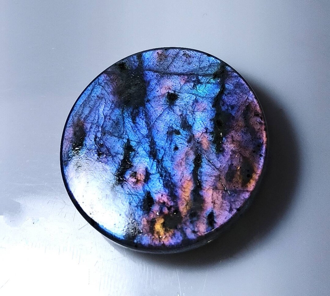 Very Rare! Purple Labradorite Spectrolite Cabochon, Gorgeous Purple ...