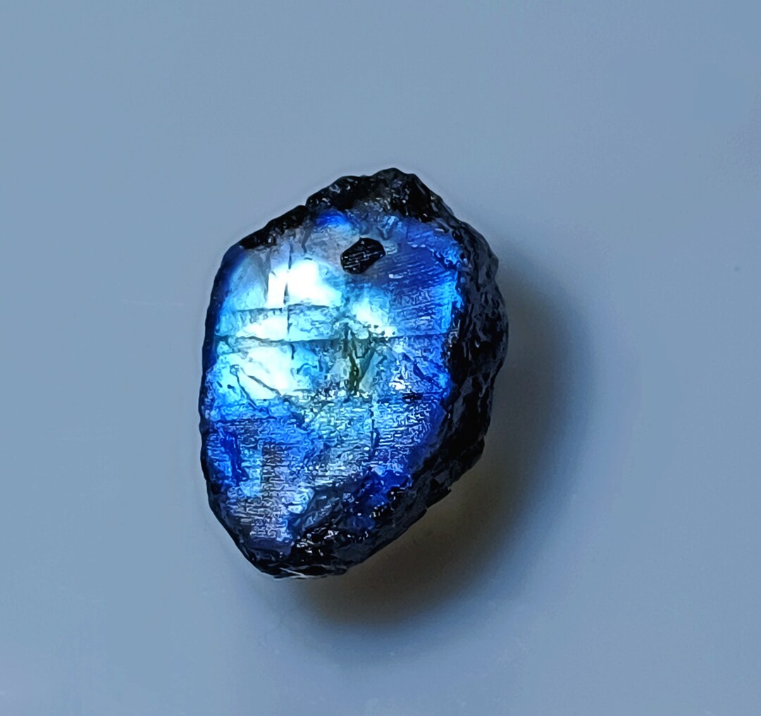 100%natural Flashy Blue Rainbow Moonstone Rough Slab Loose Gemstone,raw ...