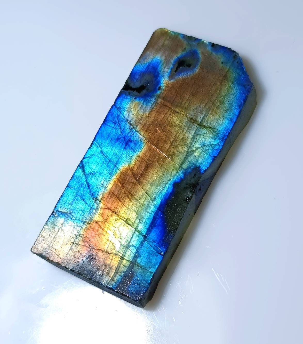 1 Pc Madagascar Natural Labradorite Slab Raw High Flash Spectrolite ...