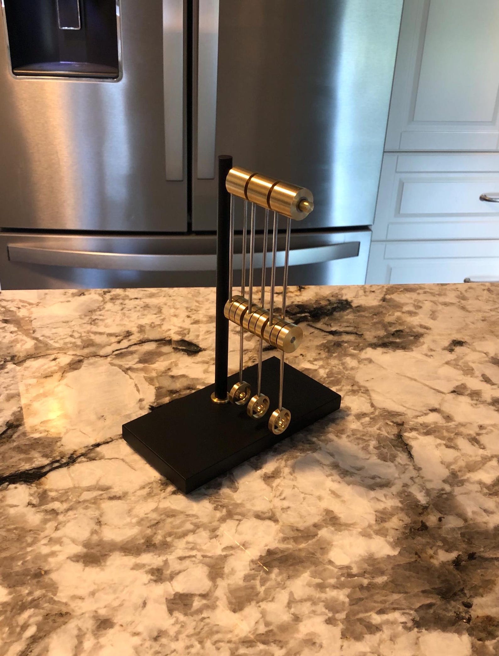 Triple Double Pendulum gymnast Desk Toy BLACK - Etsy