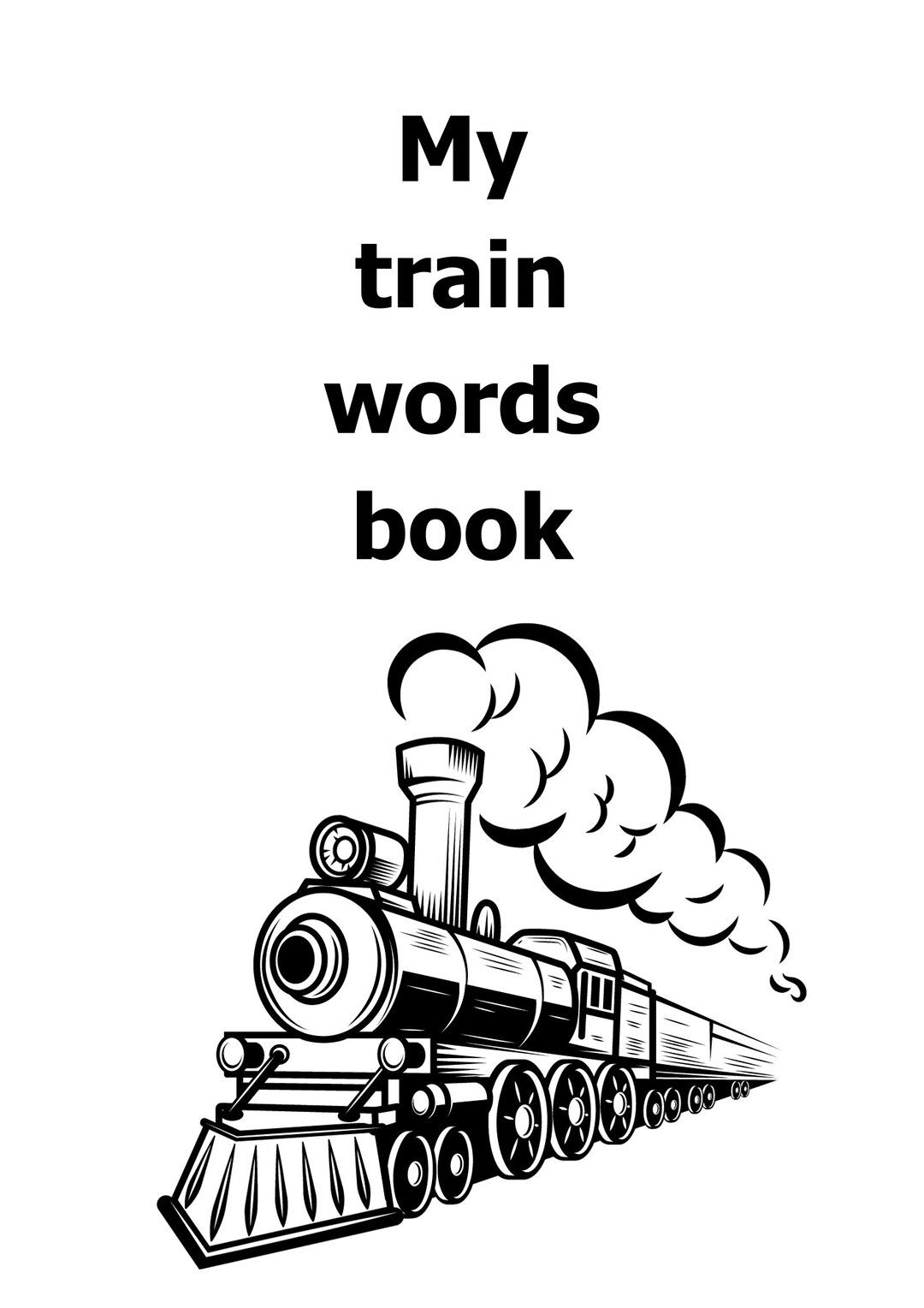 My Train Words Book - Printable PDF Vocab Book for Children Learning to ...