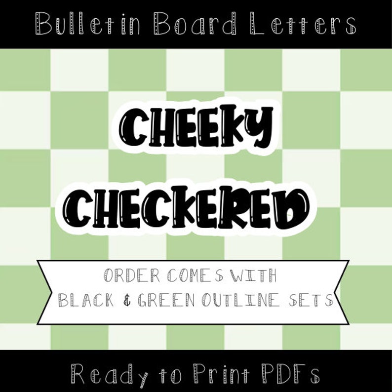 Back to School Checkered Classroom Decor| Bulletin Board Kit | A - Z ...