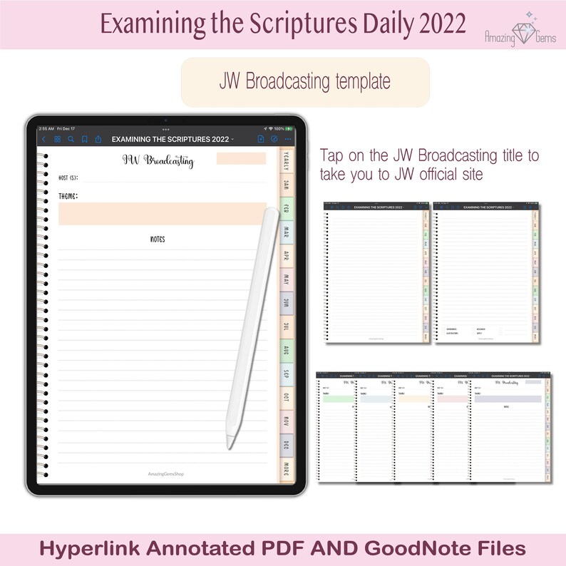 JW Examining the Daily Scriptures Digital Journal JW - Etsy