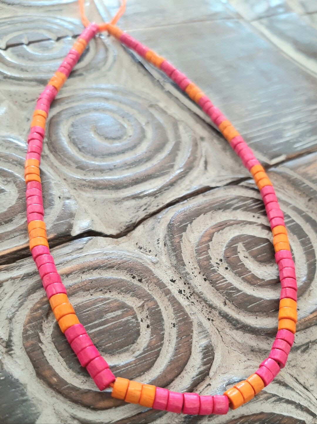 Heishi Necklace in Bamboo Surf Surfer for Female Man Child - Etsy