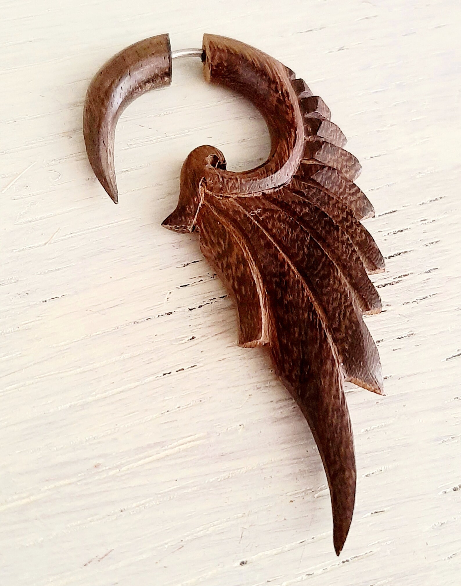 Fake Wooden Spacer Earring Piercing Man Woman - Etsy UK