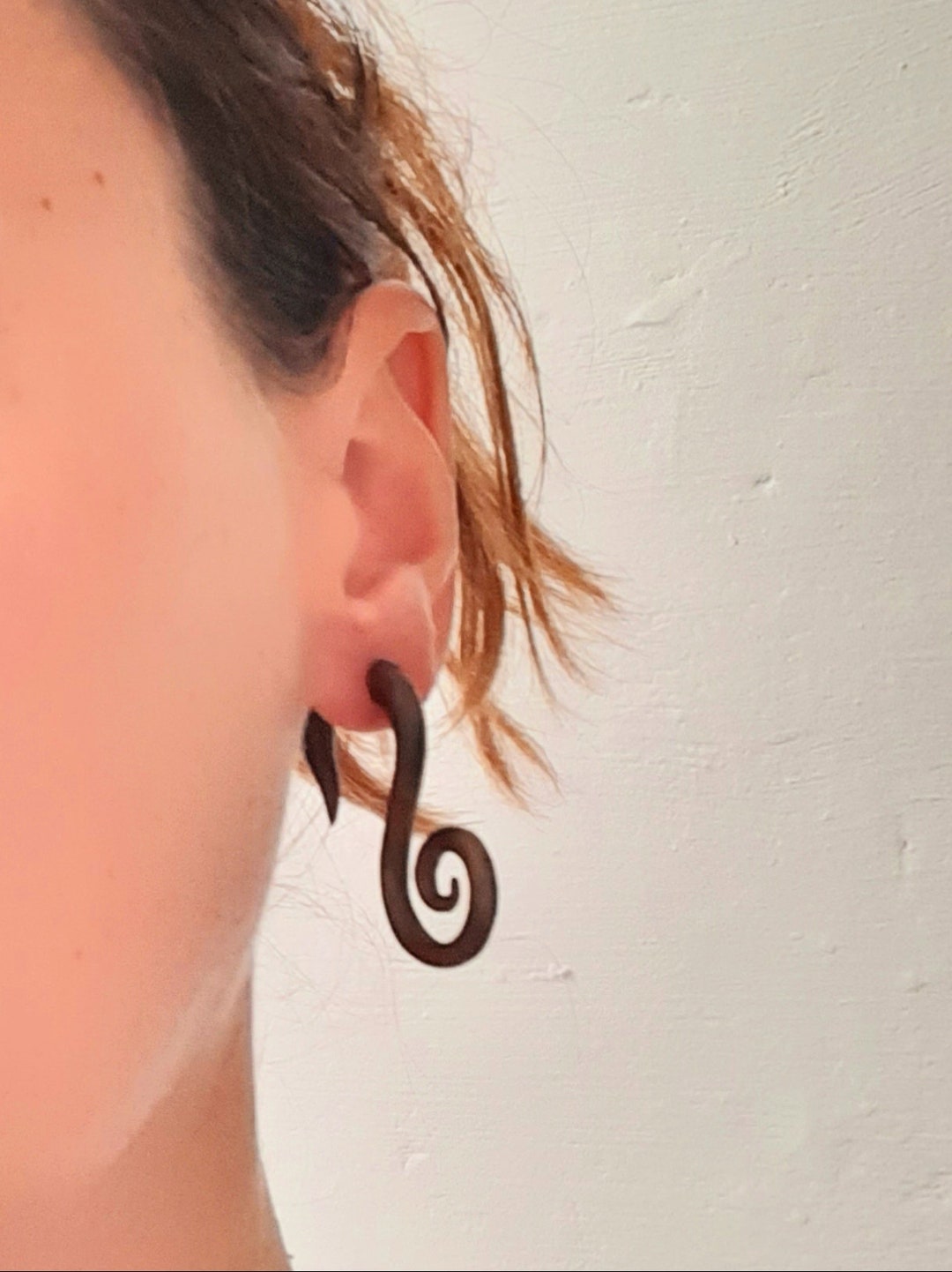 Fake Wooden Spacer Earring Piercing Man Woman - Etsy