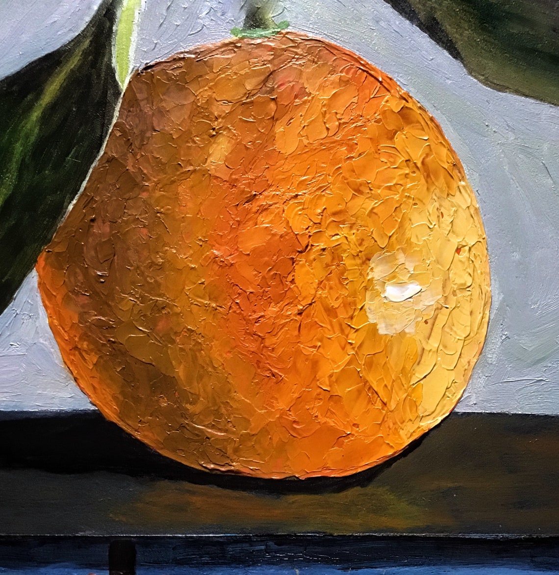 Orange Fruit Abstract Oil Impasto Painting Impressionist - Etsy