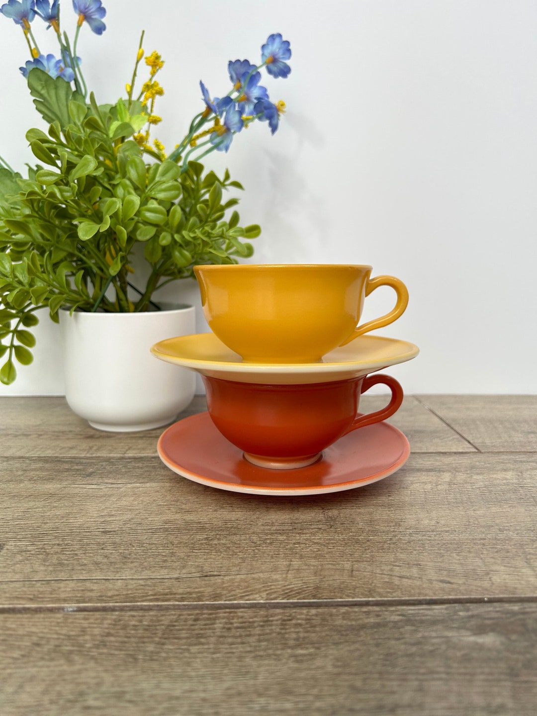 Vintage Mid Century 1950s Hazel-atlas Tea Set | 4 Pieces, 2 Cups & 2 ...