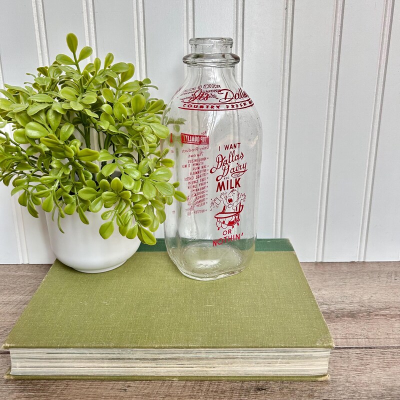 Retro Milk Bottle - Etsy
