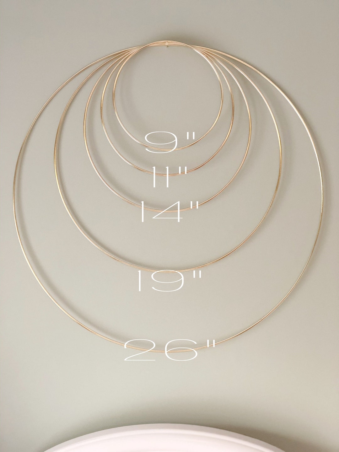 SET OF 6! 27 Inches Extra Large Gold Metal Hoop Ring, DIY Wedding ...