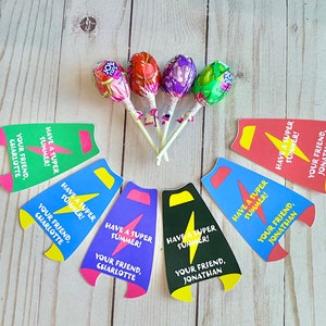 PRINTED Personalized Superhero Cape Lollipop End of School Year Summer ...
