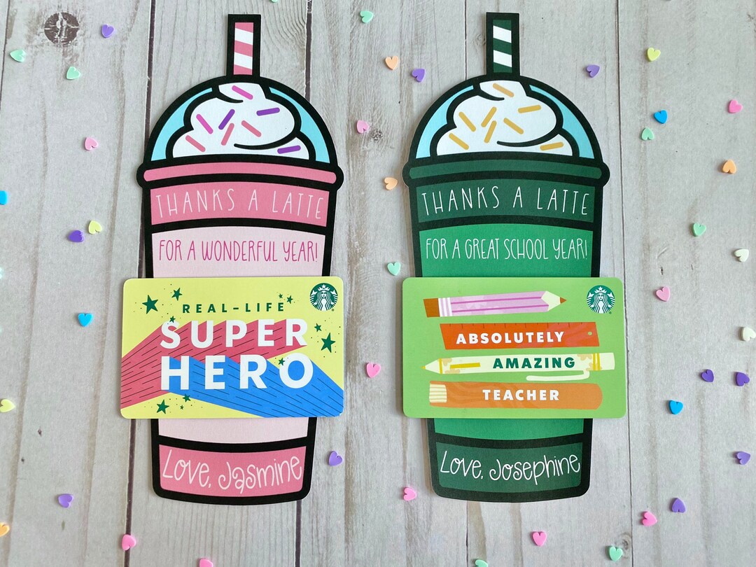 PRINTED Coffee Espresso End of School Year Summer Teacher Thank You ...