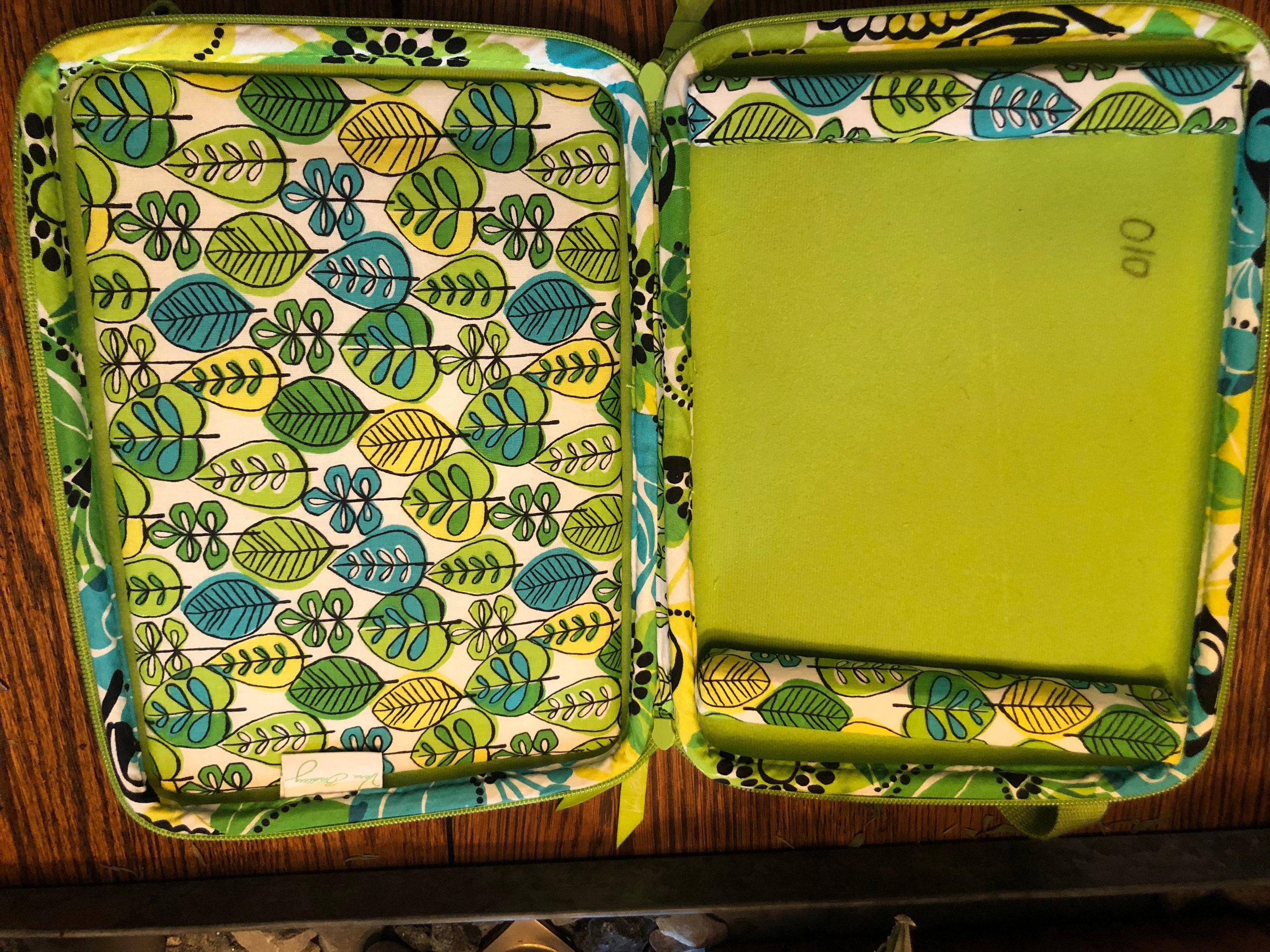 Vera Bradley 12 Hard Shell Zip Case Computer Bag Limes up - Etsy
