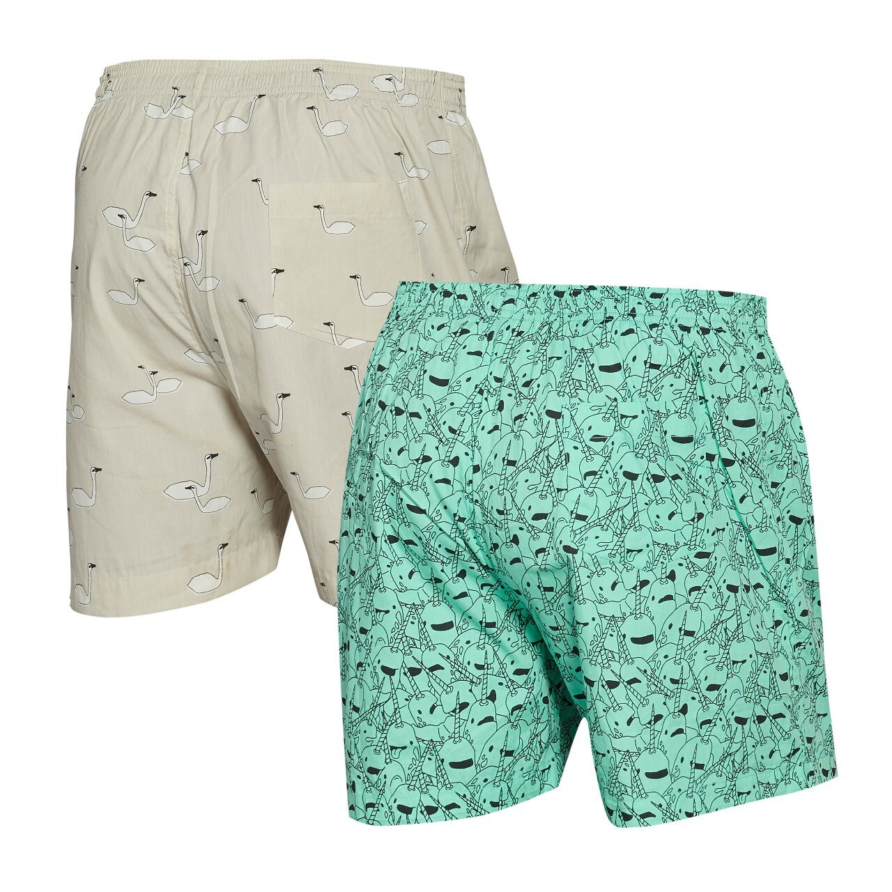 Cotton Printed Boxer Duck & Shark Combo - Etsy