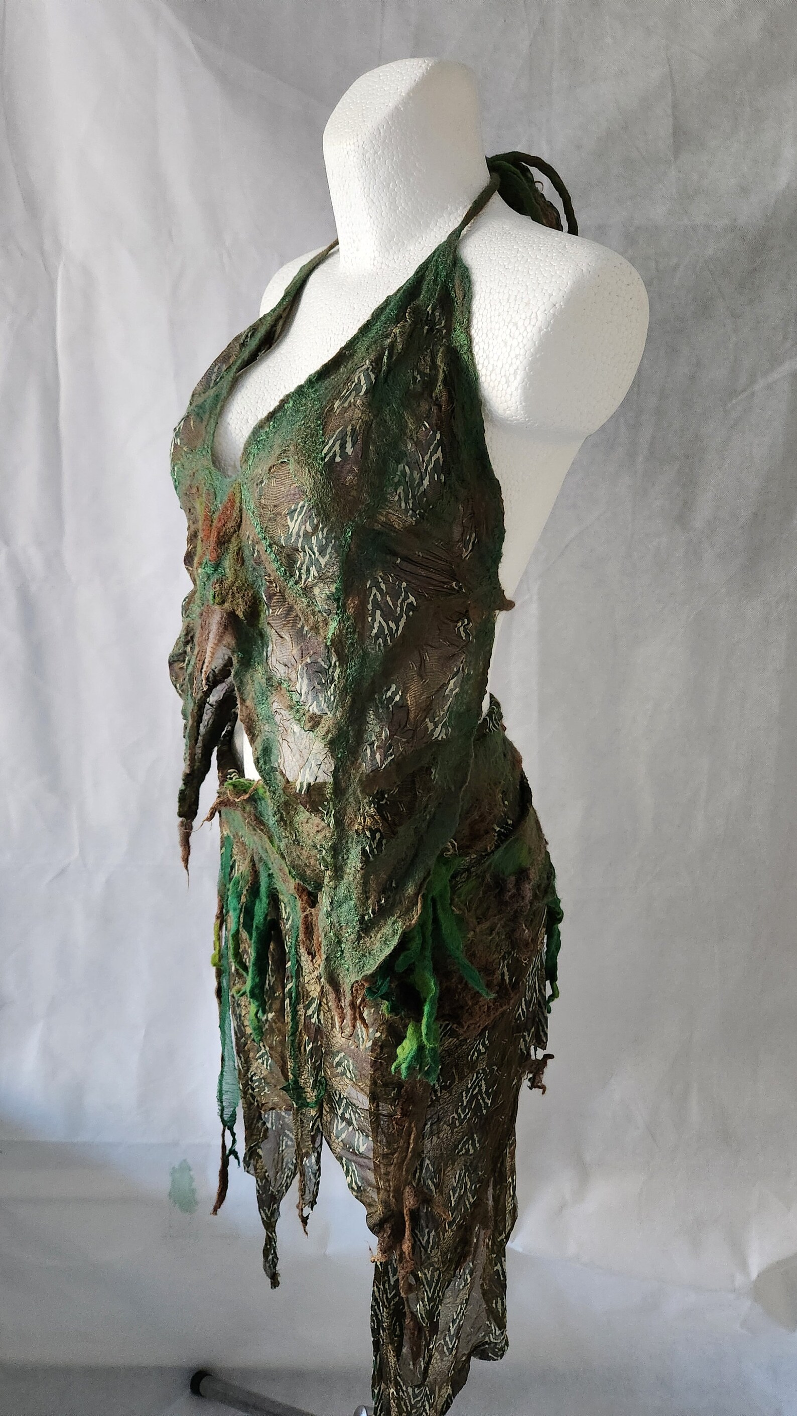 Felted Leafy Top: Handmade Wool Woodland Elf Wrap - Etsy