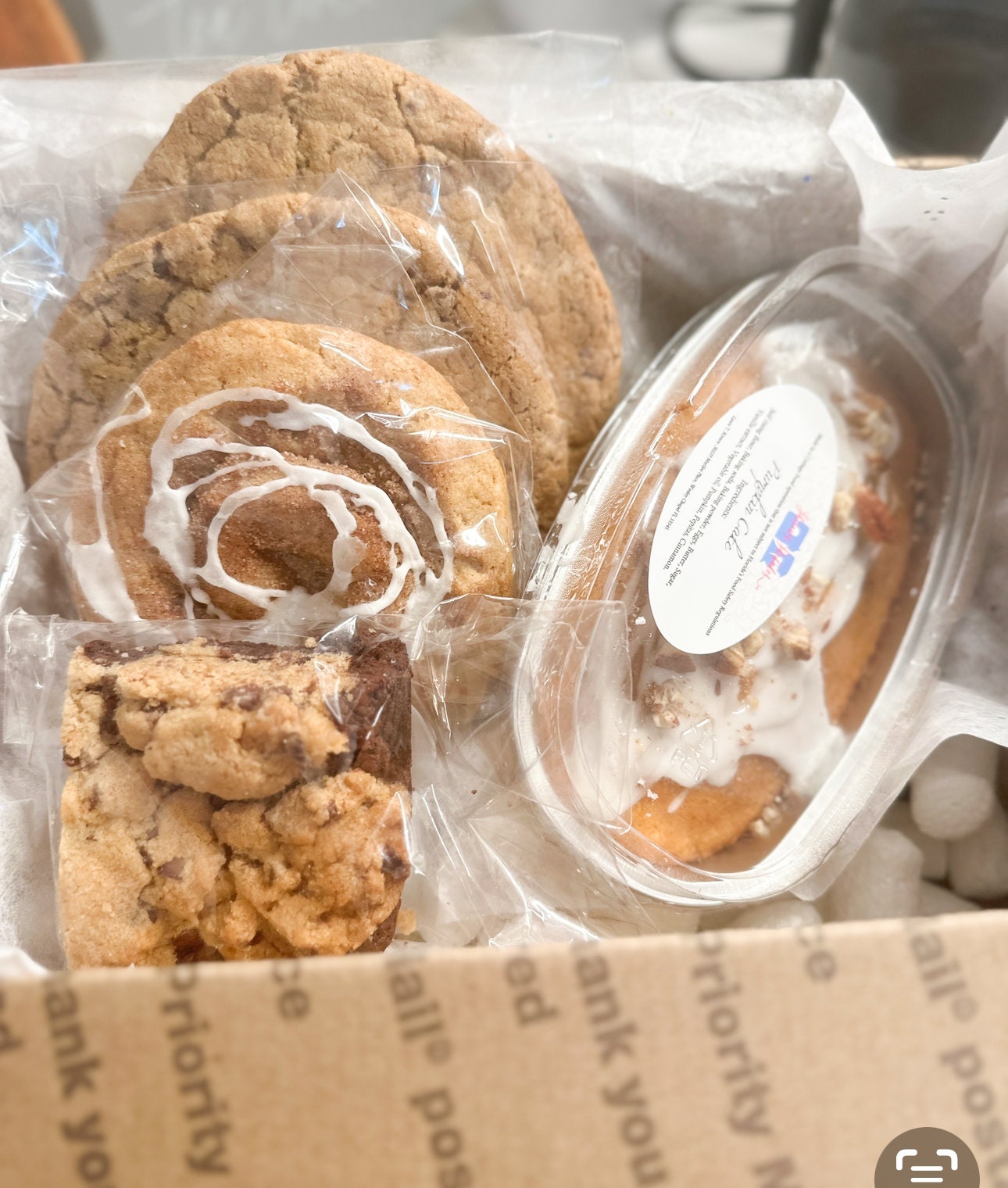 Assorted Cookie Cake Treatbox Gift Carepackage Mixed Bakedgoods Basquet ...