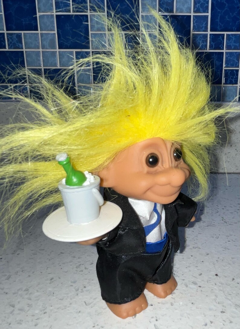 Russ Champagne Waiter / Server Troll Doll, Retro Novelty Gift, Like New ...