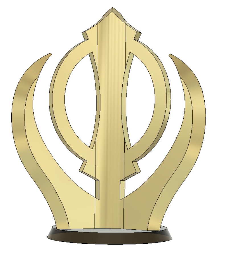 3D Khanda Sikh Symbol - Etsy