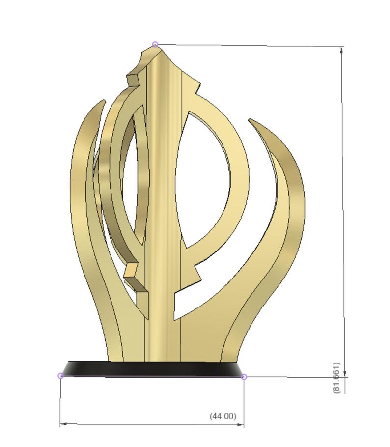 3D Khanda Sikh Symbol - Etsy