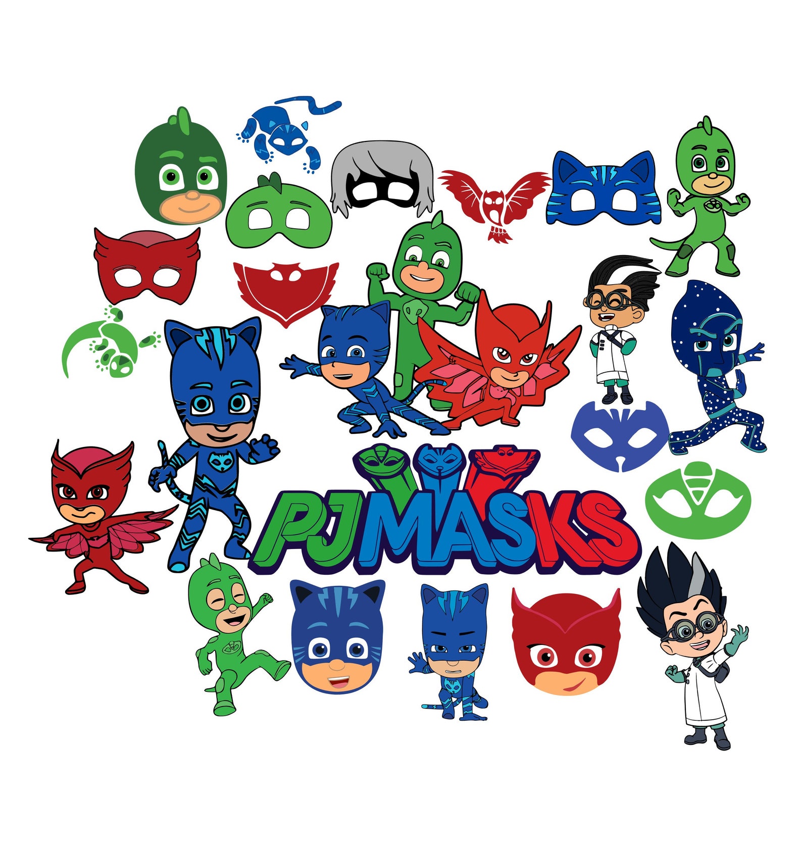 PJ Masks svg pj masks svg file pj masks svg cricut pj masks | Etsy
