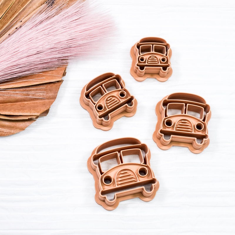 School Bus Earrings Clay - Etsy