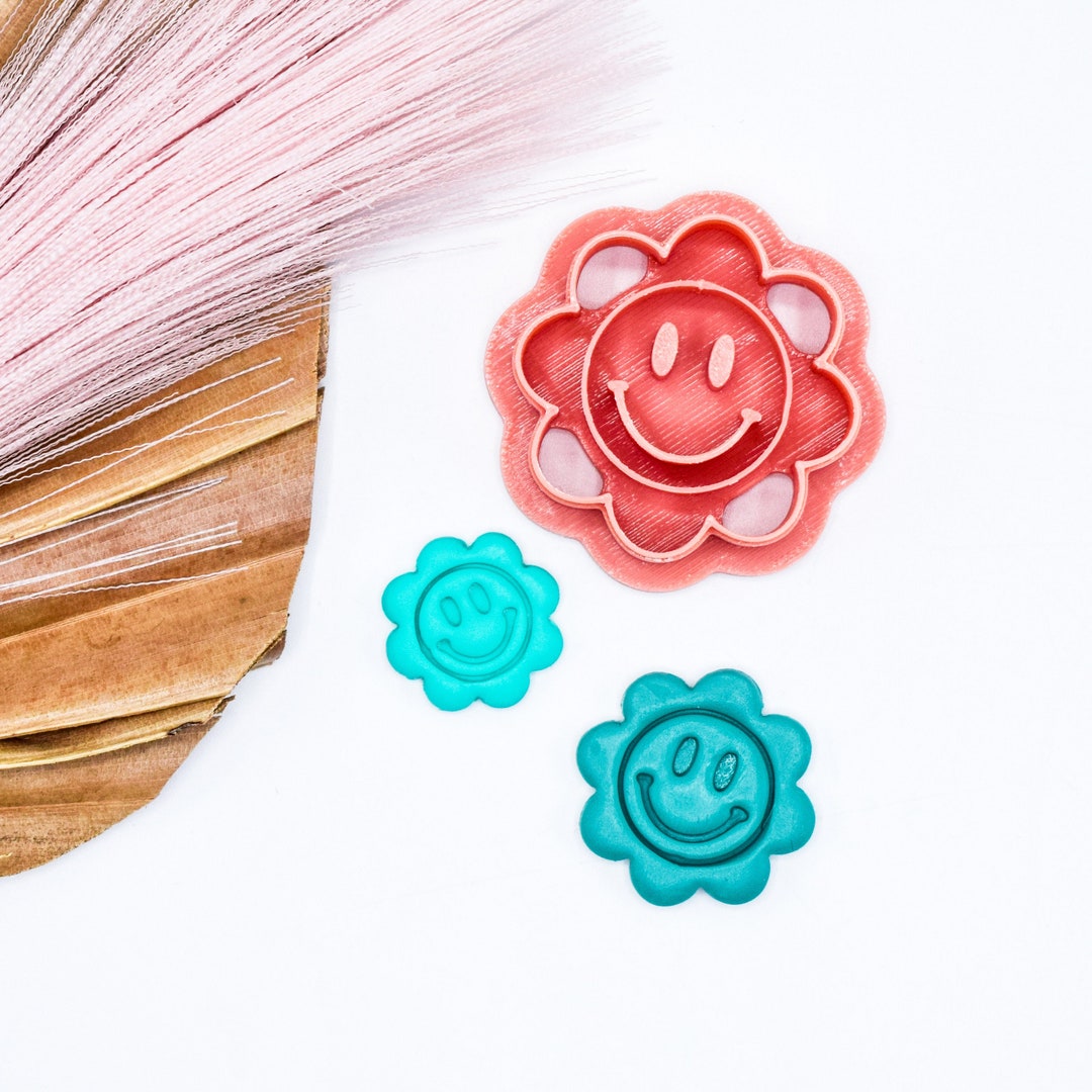 Round Flower Smiley Face Clay Cutters*clay Cutter*clay Cutter*clay ...