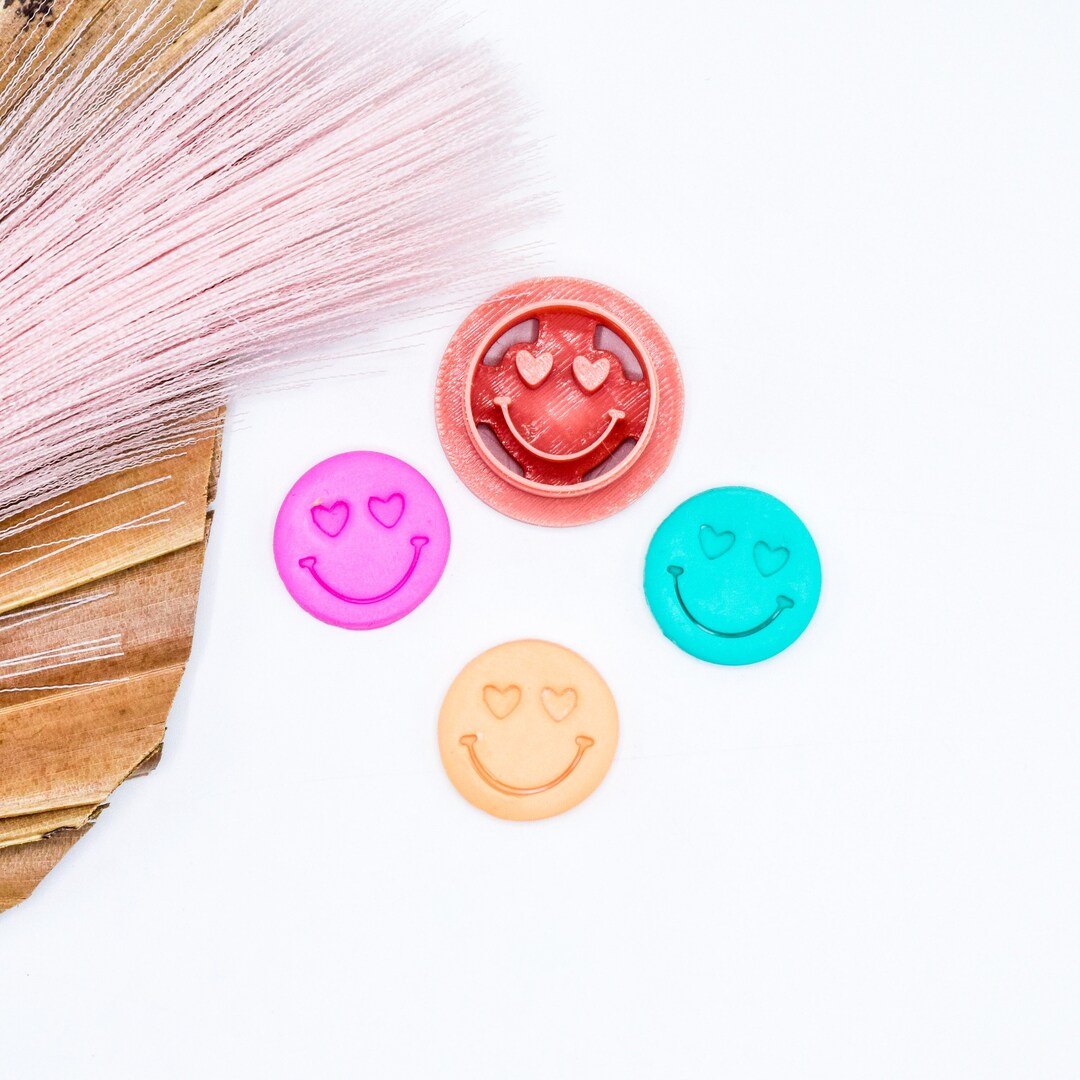 Heart Eye Smiley Face Clay Cutters*smiley Face Clay Cutter*heart Clay ...