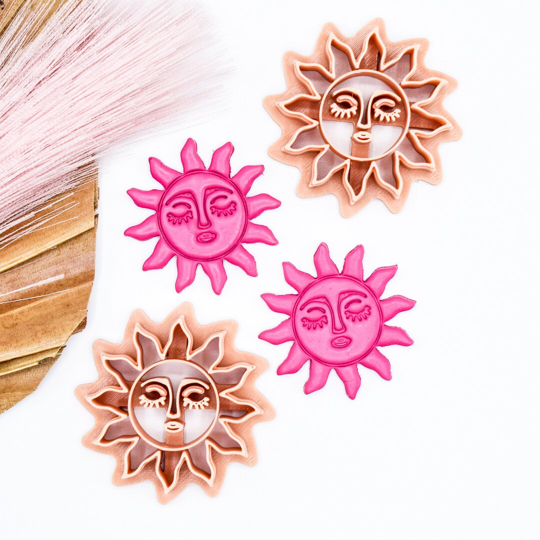 Sun Face Clay Cutters* Face Clay Cutter*sun Clay Cutter*clay Tools ...
