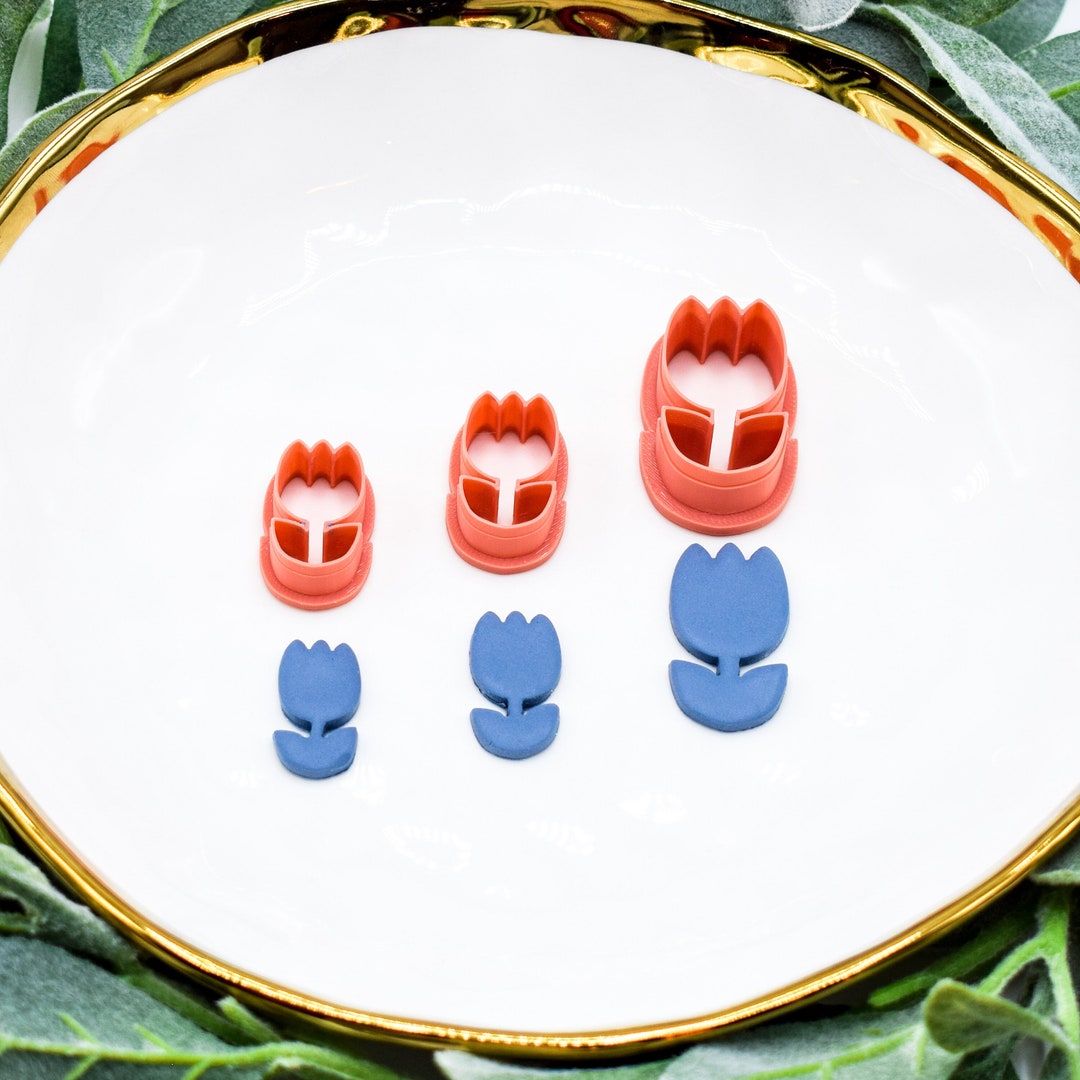 Tulip Flower Clay Cutters*spring Clay Cutter*flower Cutters*polymer ...