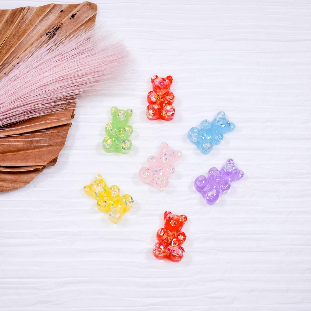 Flake Gummy Bear Charms*gummy Bear Earrings*resin Gummy Bear*gummy Bear ...