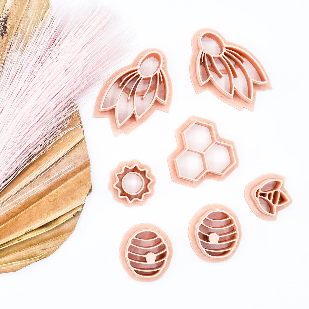Honey Bee Bundle*set of 7 Clay Cutters*bee Clay Cutter*beehive Clay ...