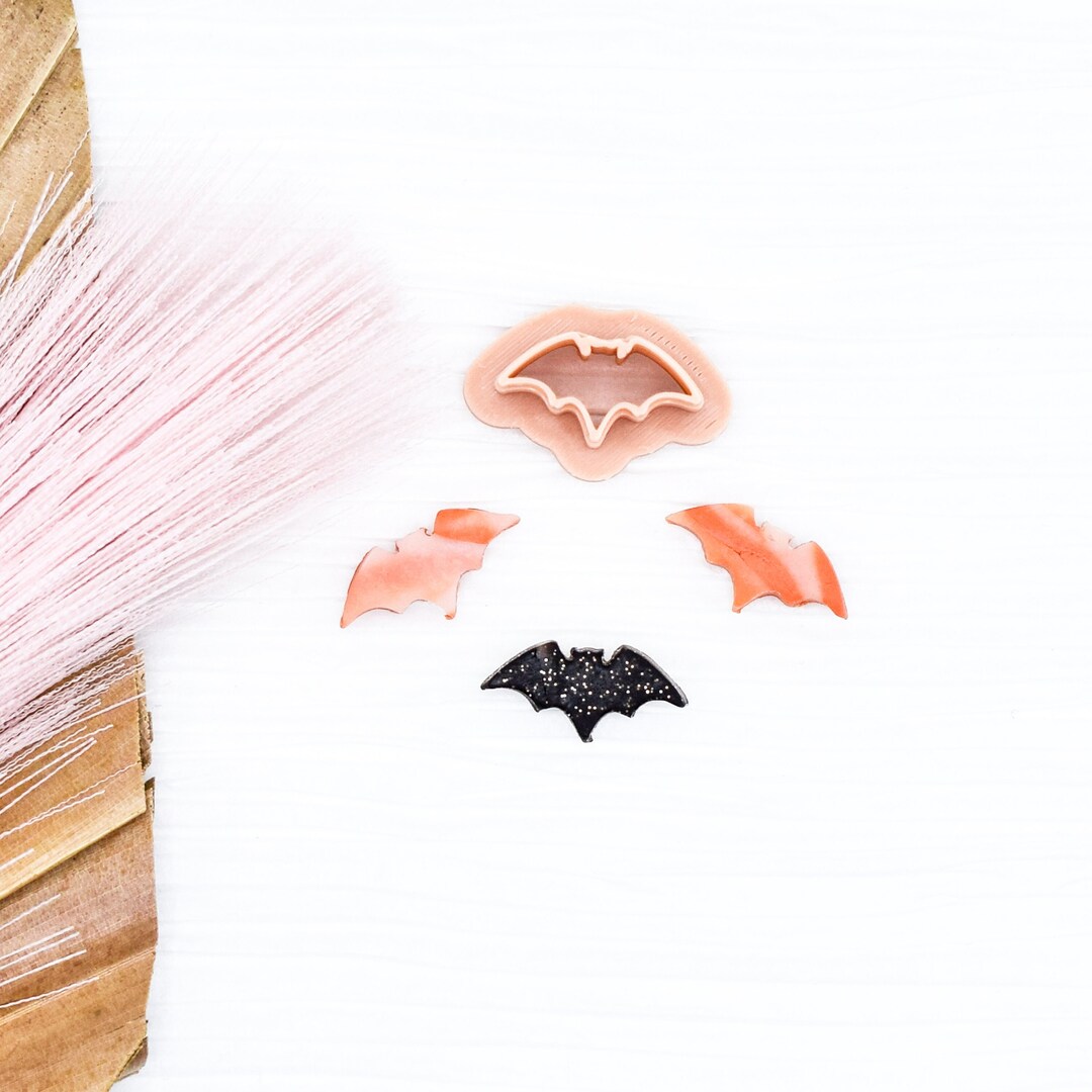 Bat #2 Clay Cutters*bat Clay Cutters*bat Clay Cutter*halloween Clay ...