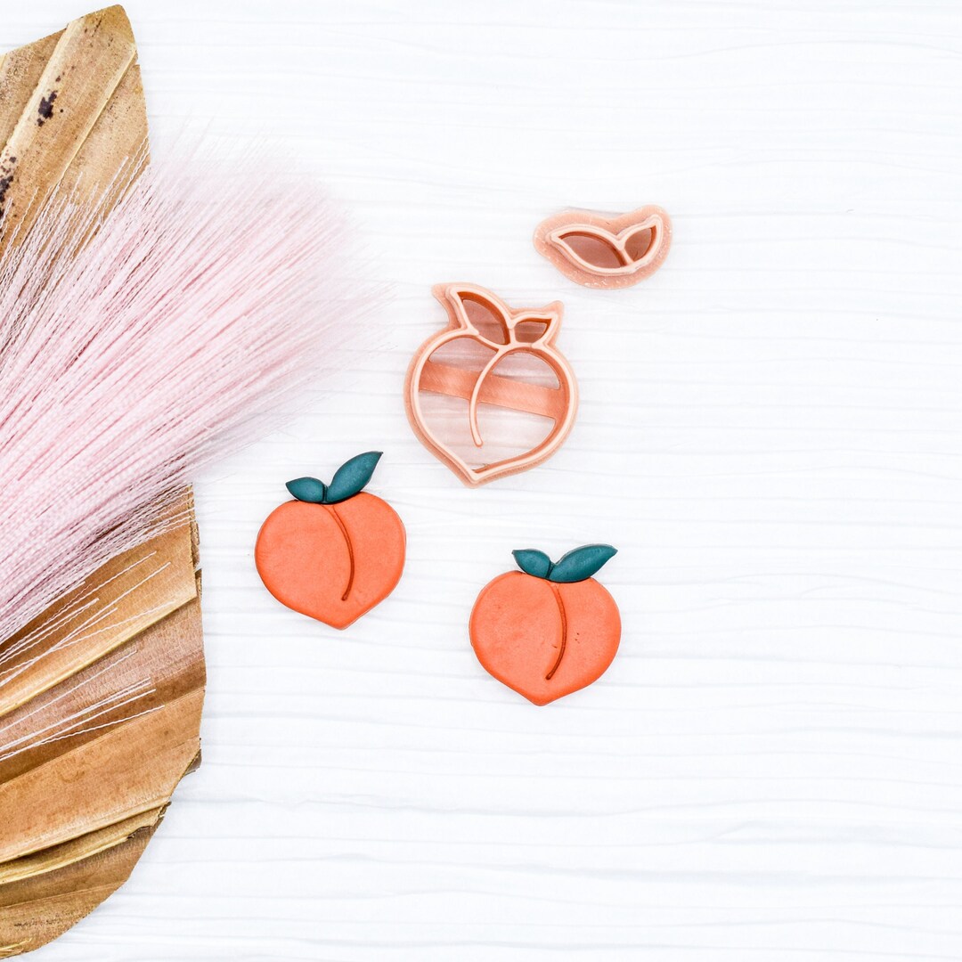 Peach Clay Cutters*fruit Clay Cutter*clay Cutters*clay Tools*polymer ...