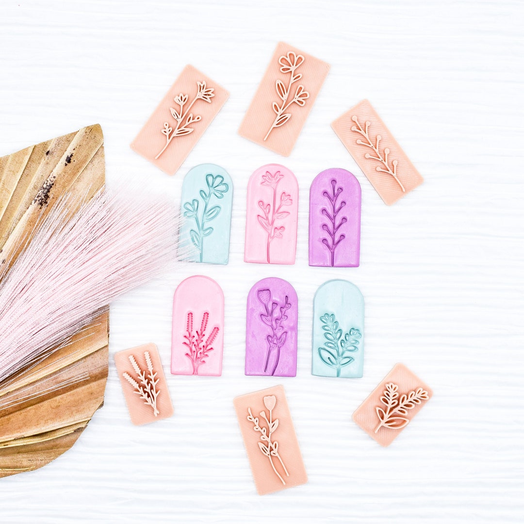 Bundle of Clay Stamps*flower Clay Stamps*stamps for Polymer Clay ...
