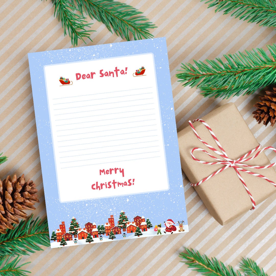Official Letter to Santa Kids Christmas Wish List Dear Santa - Etsy