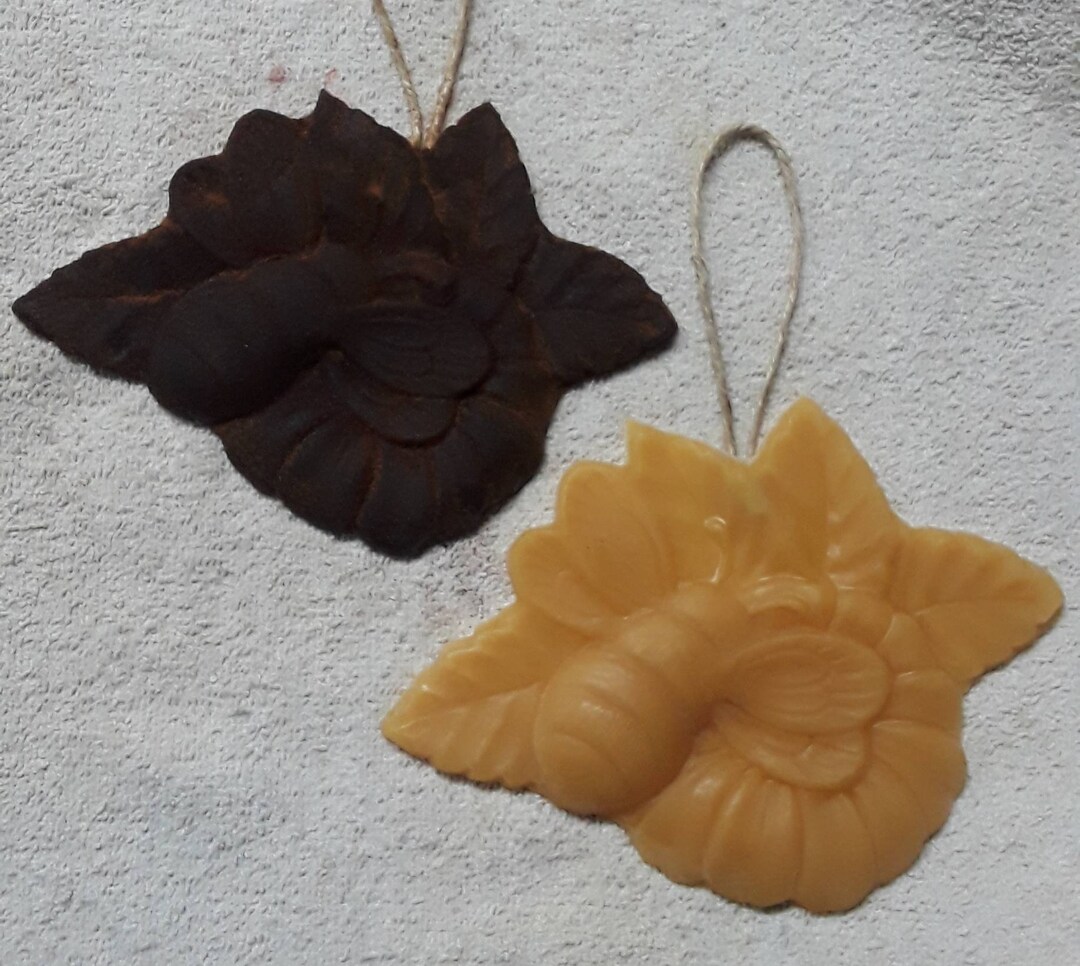 Primitive Blackened Busy Bee With Flower Beeswax Ornament or Busy Bee ...