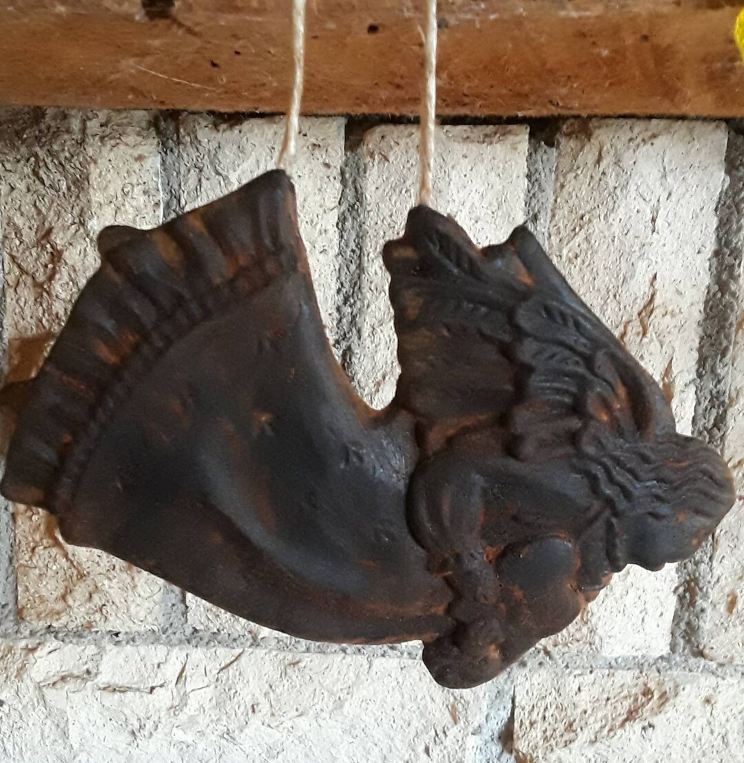 Primitive Blackened Angel With Heart Beeswax Ornament - Etsy