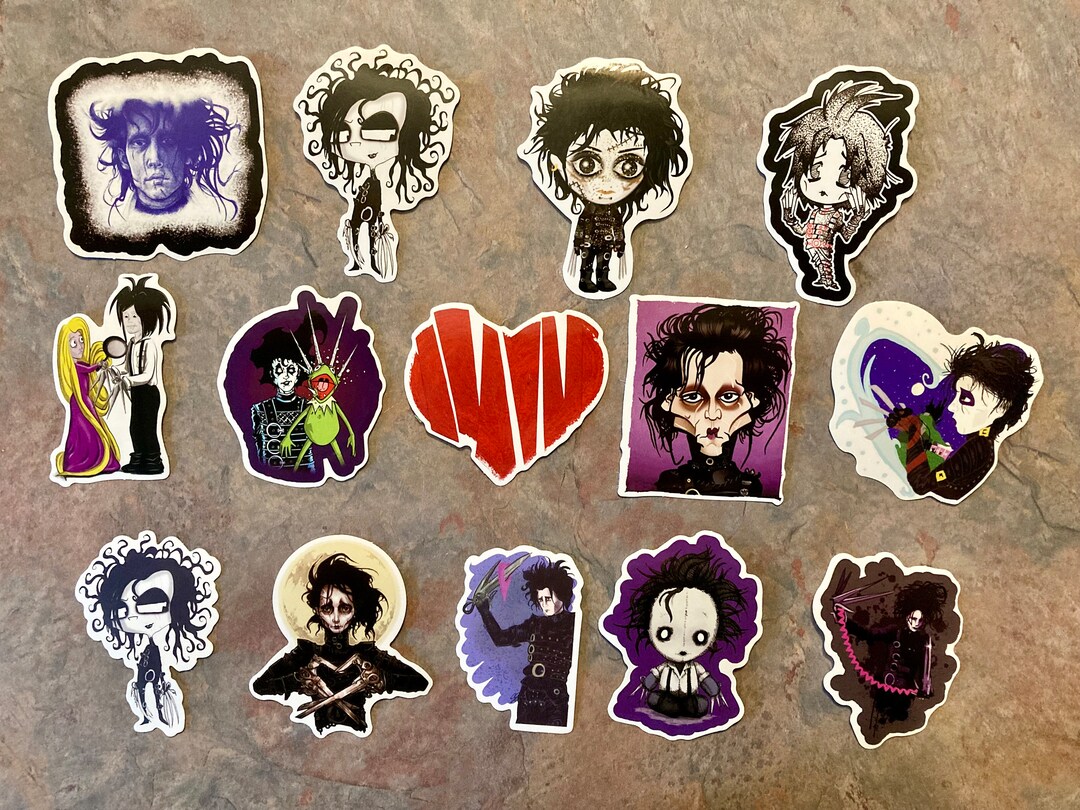 Edward Scissorhands Sticker Decal Lot, Pack of 14 Stickers - Etsy