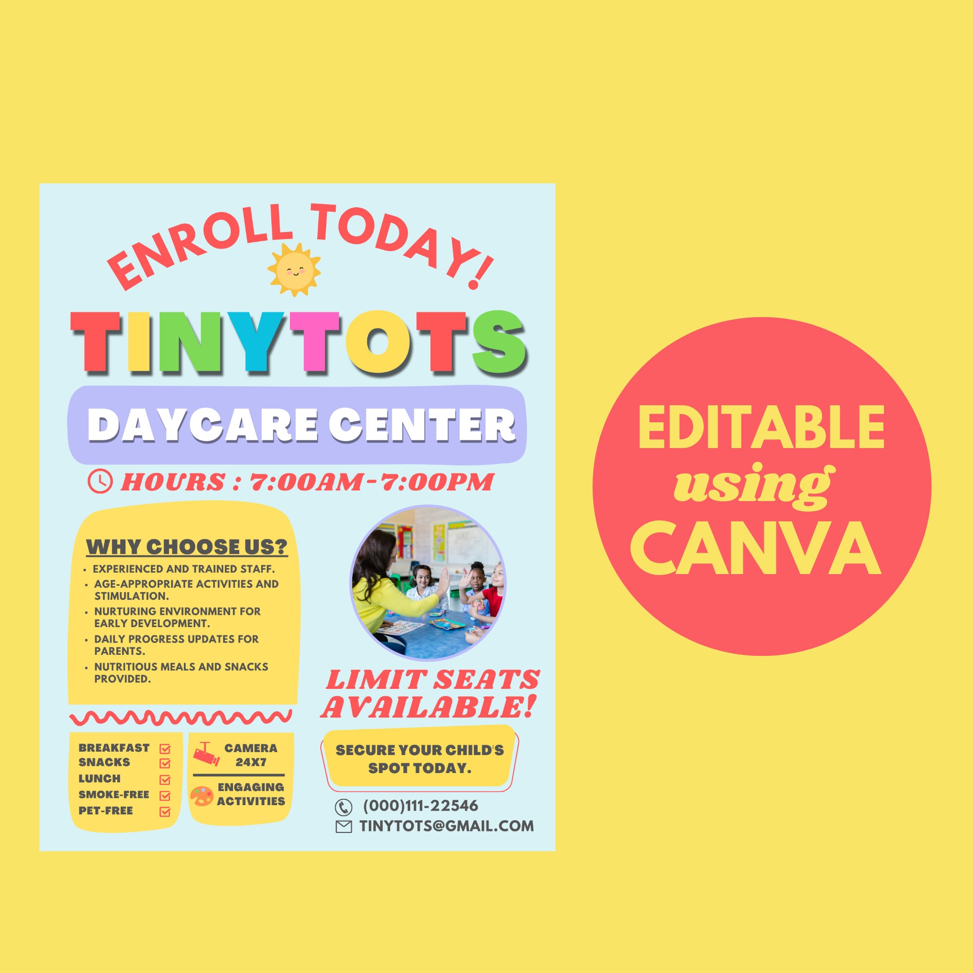 Sample Daycare Flyers Daycare Now Enrolling Flyer Template