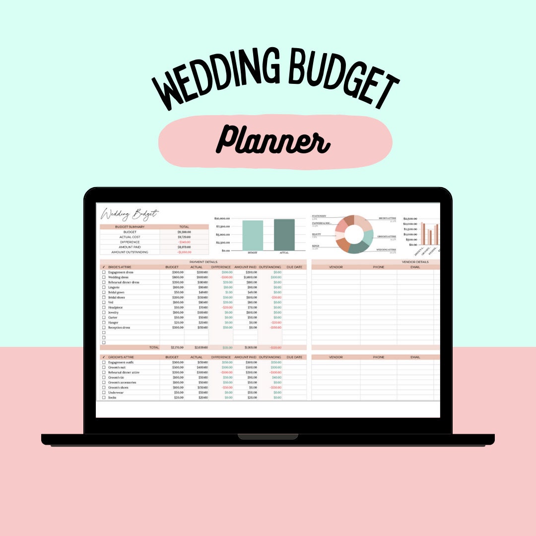 Wedding Planning Spreadsheet Google Sheets Wedding Template Wedding ...