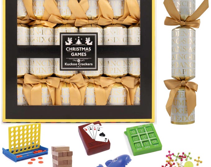 Kuckoo Crackers: Christmas Games Crackers, Family Fun - Pack of 6 - Etsy UK