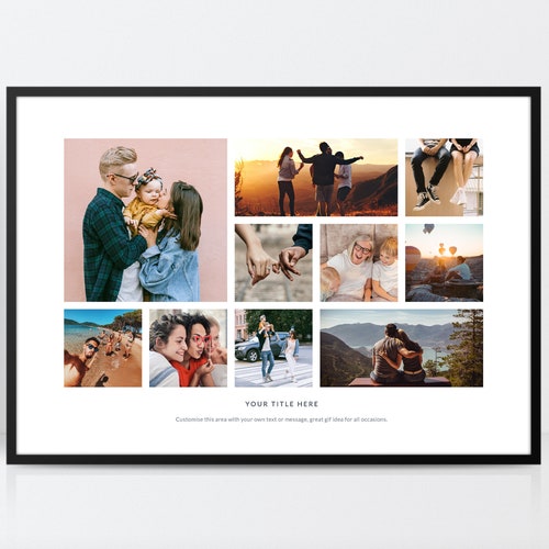 Personalised Photo Collage Minimal Photo Grid Print - Etsy