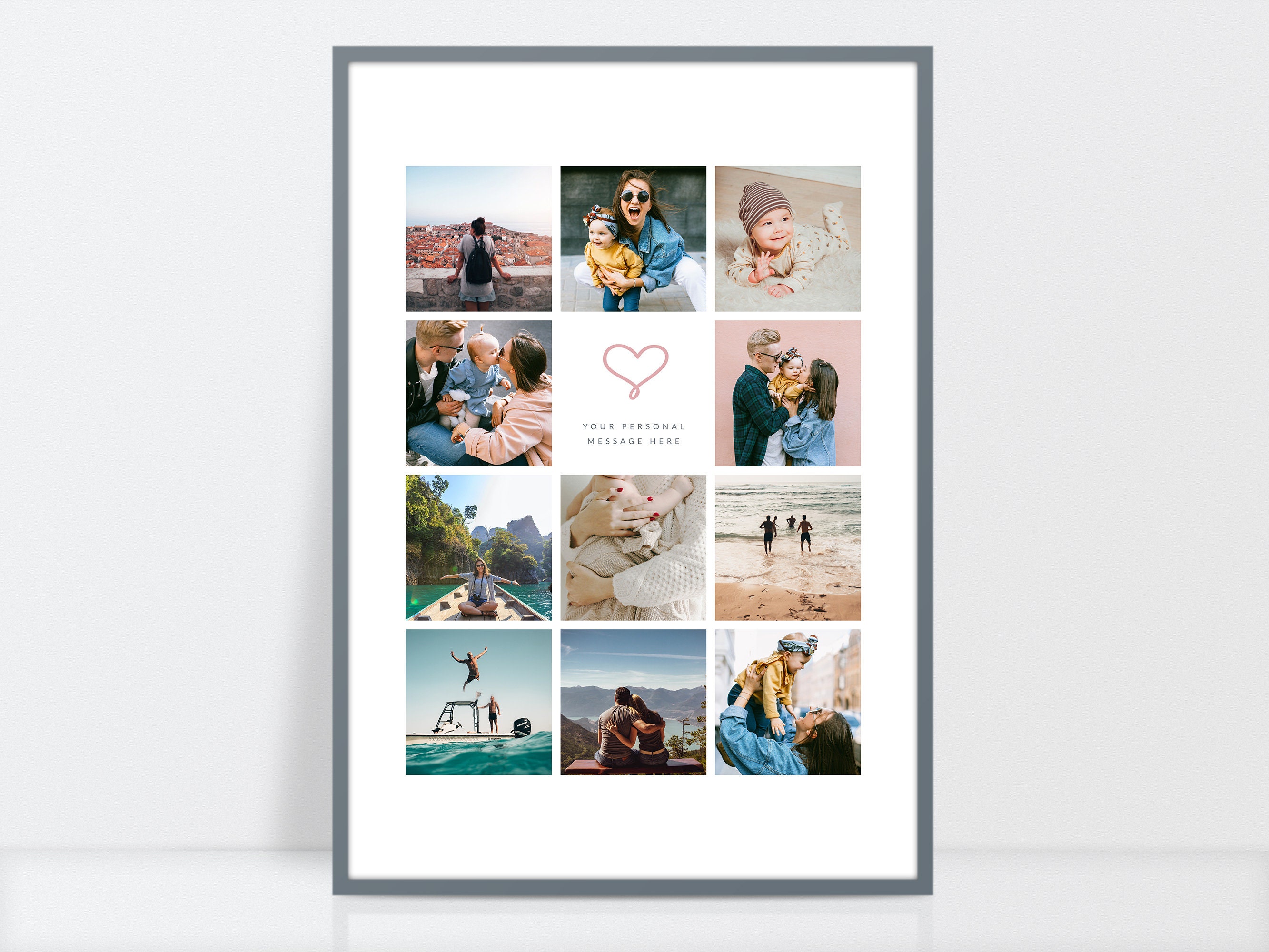 Personalised Photo Collage Print, Family Photo Print, Friend Gift ...