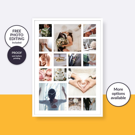 Custom wedding collage Wedding collage print Wedding print | Etsy