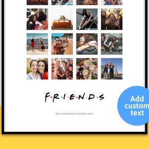 Friends photo collage Friends TV fans Best friends collage | Etsy