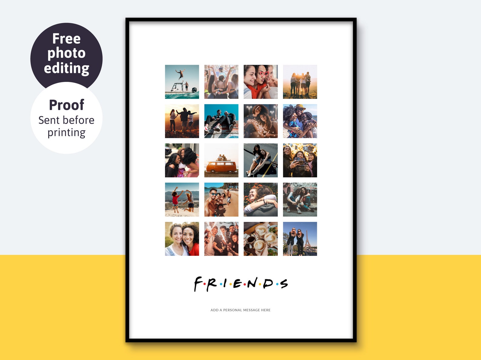 Friends photo collage Friends TV fans Best friends collage | Etsy