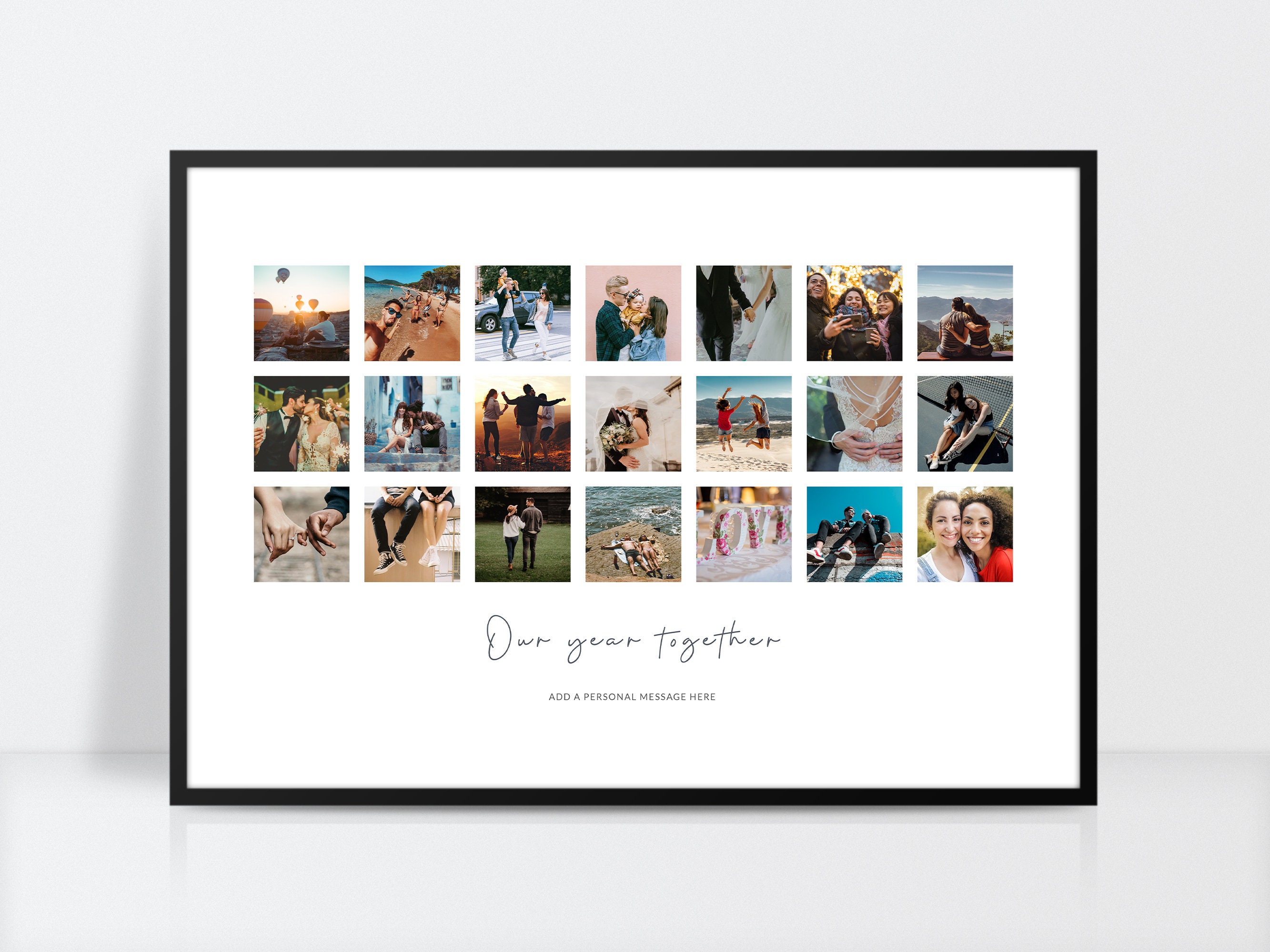 Our Year Together Photo Collage Personalised Photo Print - Etsy UK