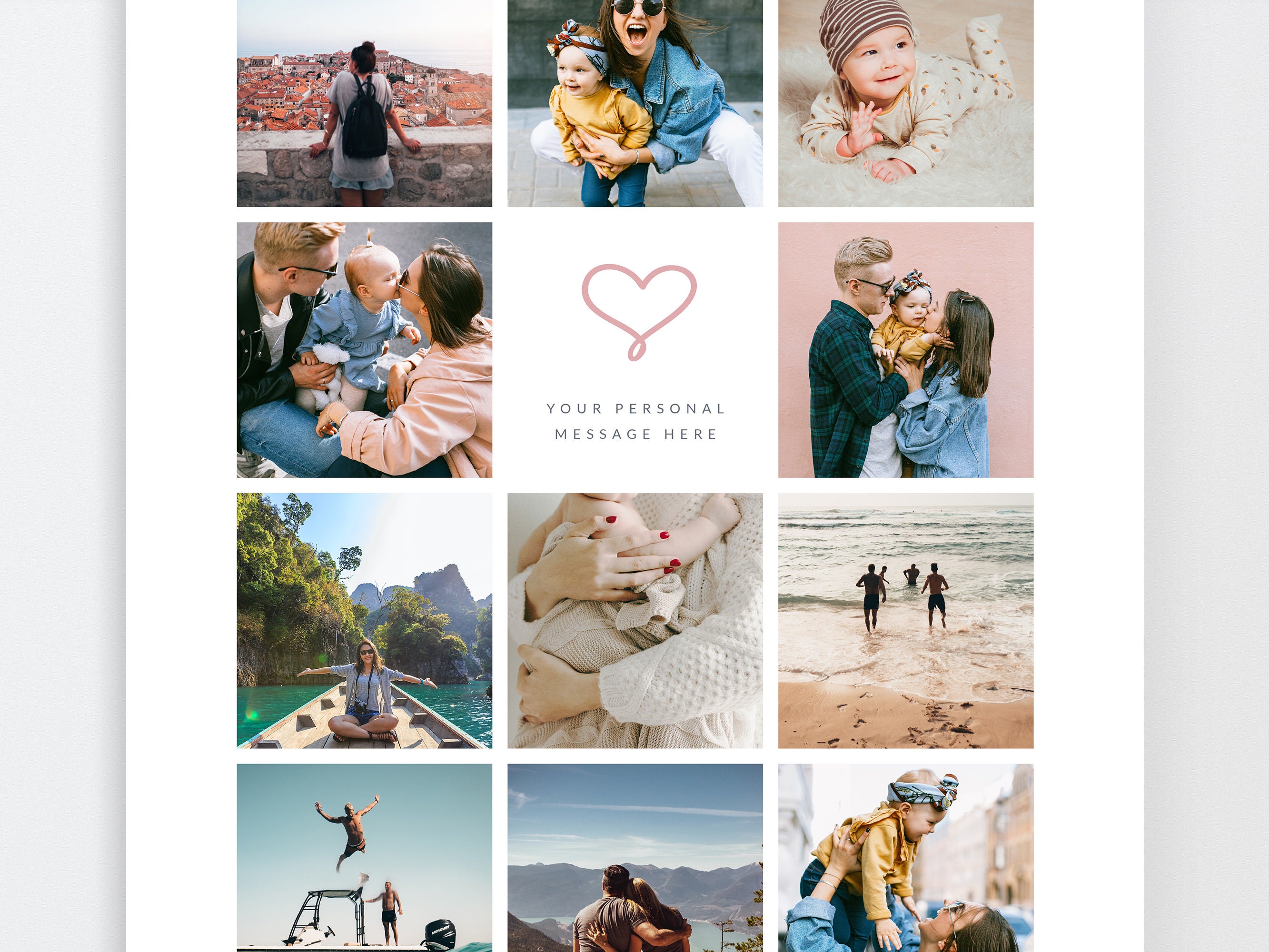 Personalised Photo Collage Print, Family Photo Print, Friend Gift ...