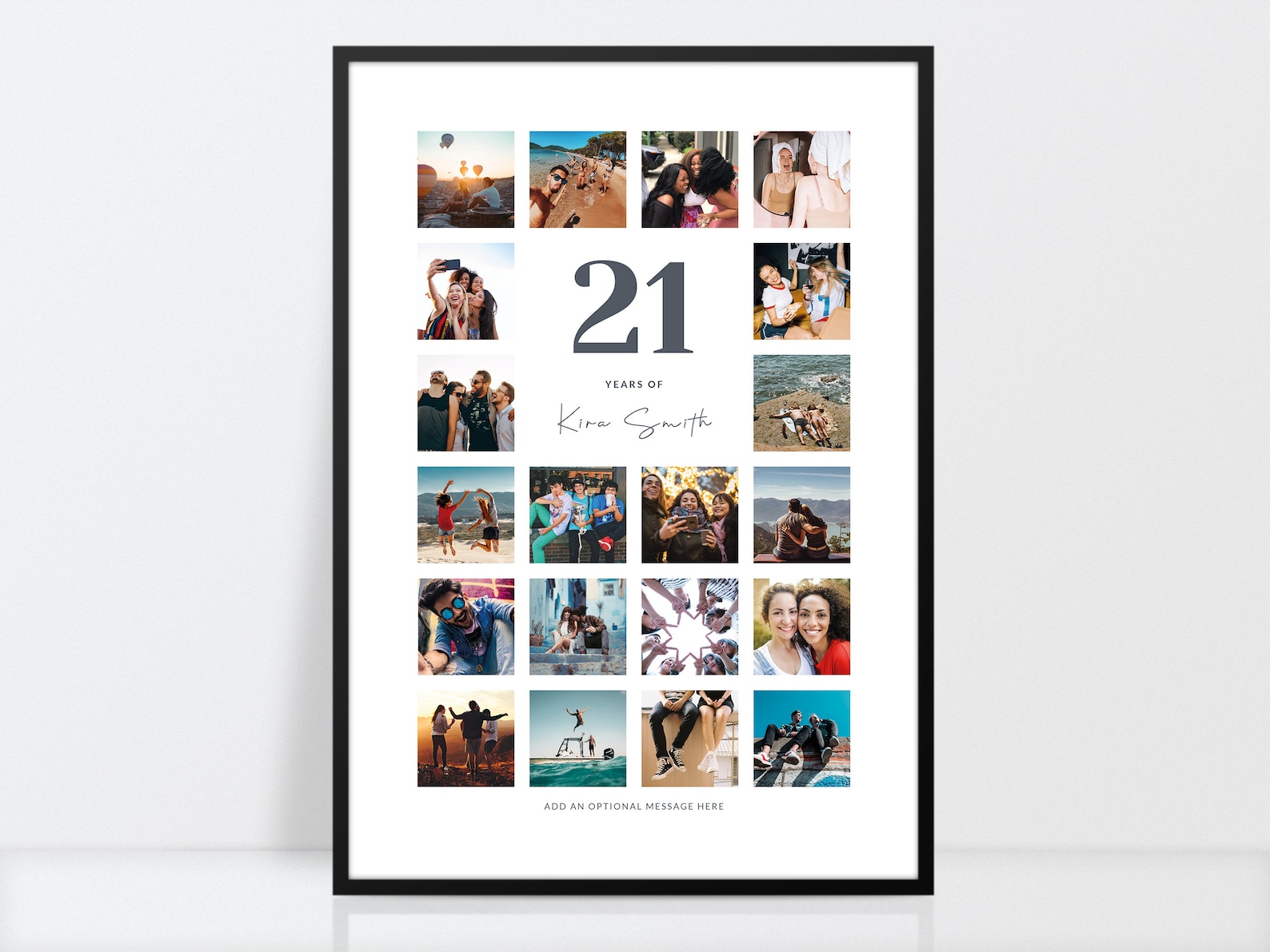 21st Birthday Photo Collage 21st Birthday Gift Birthday - Etsy