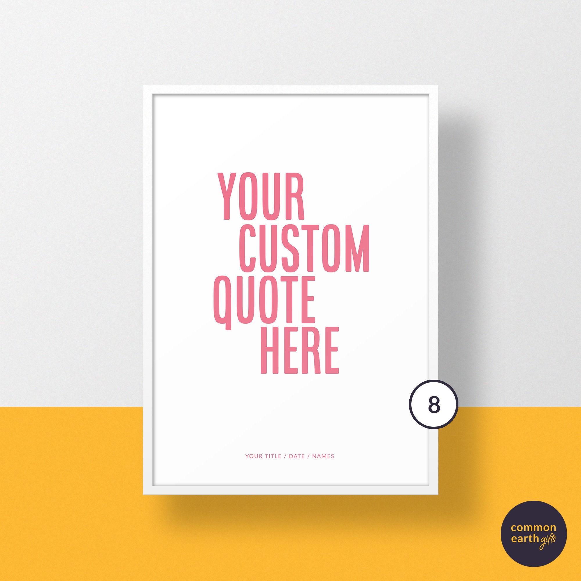 Custom Quote Print Personalised text art Your quote here | Etsy